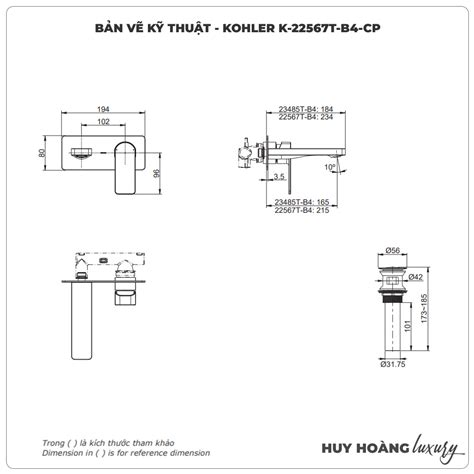 Vòi Gắn Tường Kohler K 22567t B4 Cp ChÍnh HÃng 100 Huy HoÀng Luxury