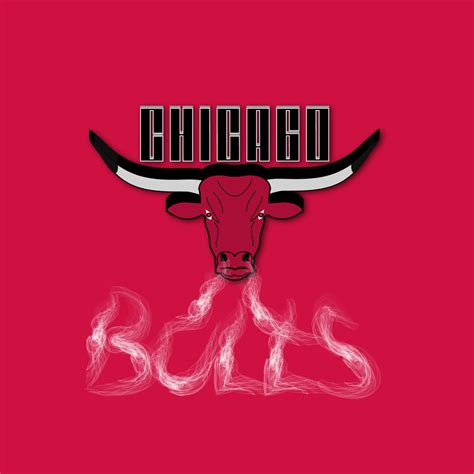 Chicago Bulls Logo Chicago Bulls Red Background Nba Team Logo Design