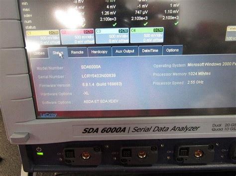 Used Lecroy Sda 6000a Memory Xl Serial Data Analyzer Dual 20 Gss Quad