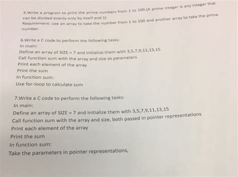 Solved Write A Program To Print The Prime Numbers From 1 To