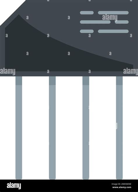 Voltage Circuit Icon Flat Vector Electric Regulator Power Diode Isolated Stock Vector Image