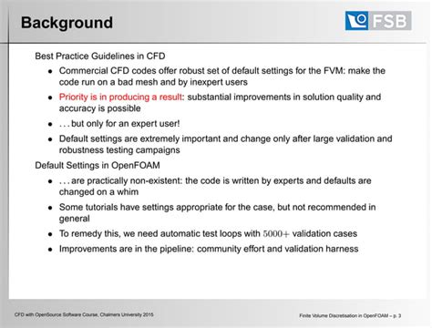 Finite Volume Discretisation In Openfoam Ppt