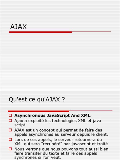 Cours Ajax Pdf Ajax Programmation Javascript