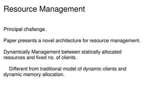 Ppt Dynamic Resource Management In A Static Network Operating System Powerpoint Presentation