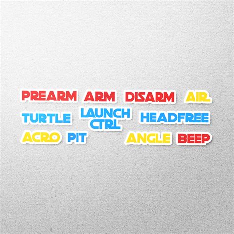 BetaFlight Modes For Radio Drone FPV Stickers