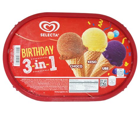 Selecta 3in1 Tubs Choco Keso Ube 1 Liter Marilen Mini Mart