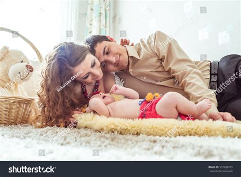 Naked Baby Her Parents Stock Photo 592204979 Shutterstock