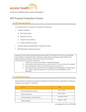Fillable Online RFP Proposal Evaluation Criteria Fax Email Print PdfFiller