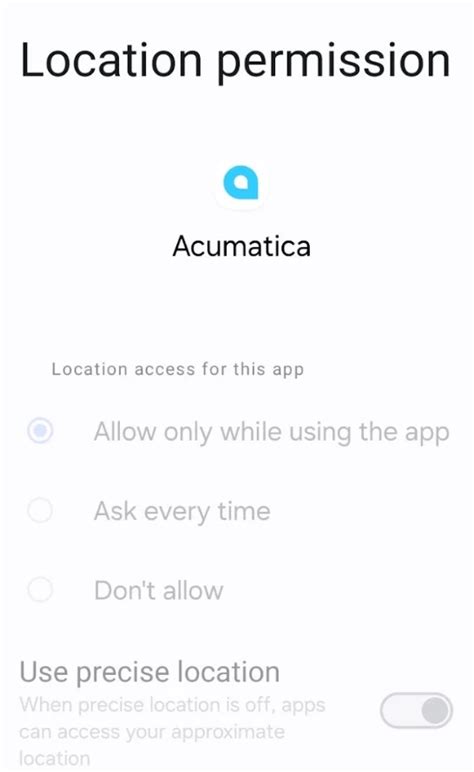 Gps Location Tracking Positions Not Sending Into Acumatica Server