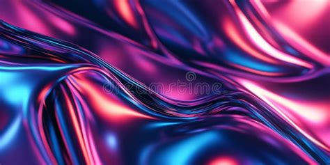 A Mesmerizing 3d Abstract Background With Liquid Like Metallic Waves
