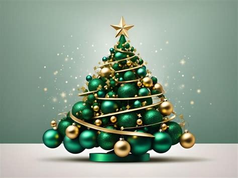 premium photo frame in the shape of christmas tree generative ai