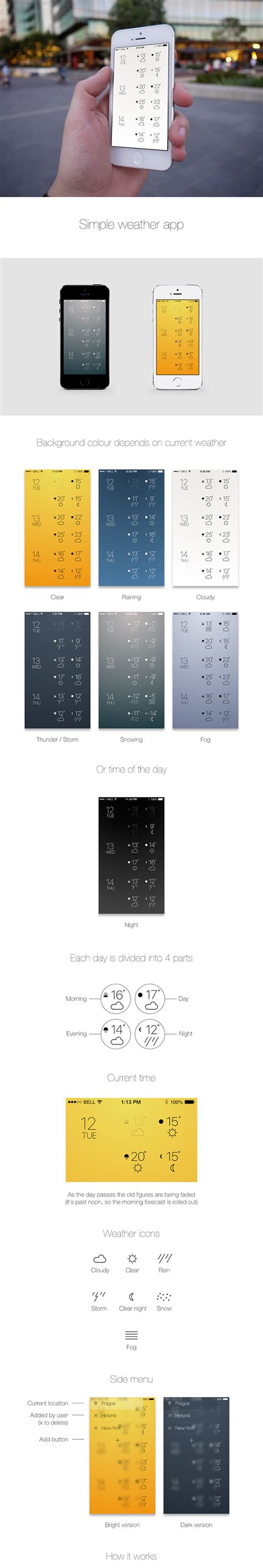 Simple Weather App On Behance