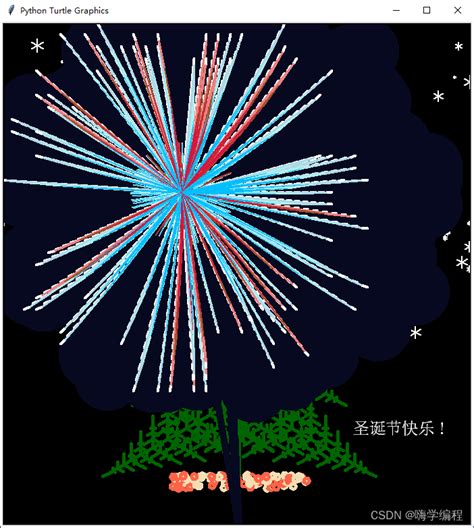 圣诞节快到了，教大家用python画一个简单的圣诞树和烟花，送给那个她 轻松学python 博客园