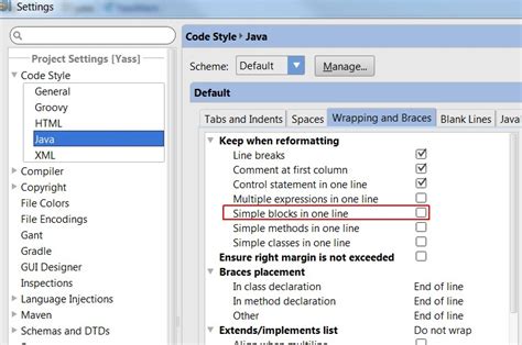 Java Intellij Idea One Line If On Two Lines Stack Overflow