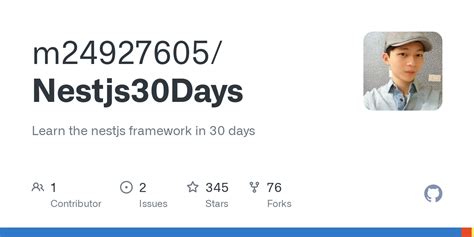 GitHub M24927605 Nestjs30Days Learn The Nestjs Framework In 30 Days