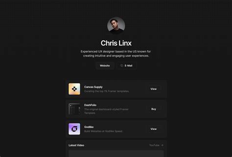 Linx — Link Tree Template For Framer