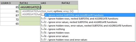 cara menghitung rata rata di excel dengan rumus fungsi average dan