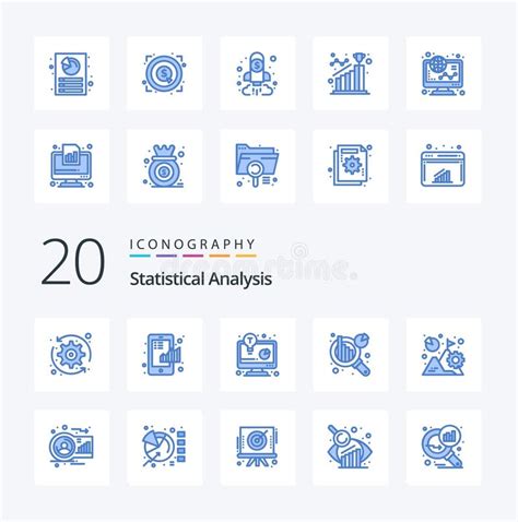 20 Statistical Analysis Blue Color Icon Pack Like Business Information