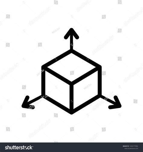 3d Xyz Coordinate System Icon Stock Vector Royalty Free 1434177452 Shutterstock