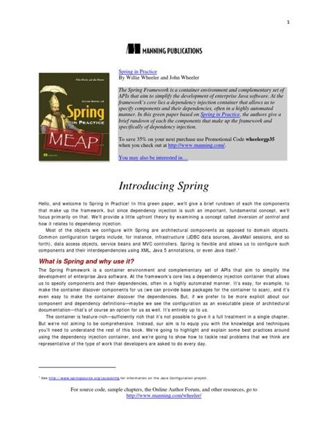 sip springintroduction pdf spring framework object relational mapping