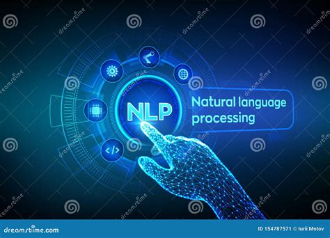 Nlp Natural Language Processing Cognitive Computing Technology Concept On Virtual Screen