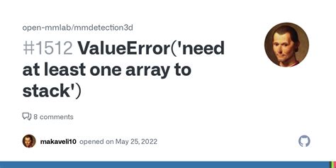 Valueerrorneed At Least One Array To Stack · Issue 1512 · Open