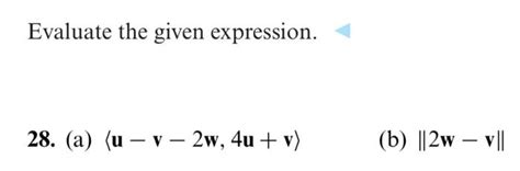 solved in exercises 27 28 suppose that u v and w are
