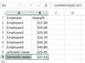 How To Calculate Harmonic Mean In Excel Best Excel Tutorial