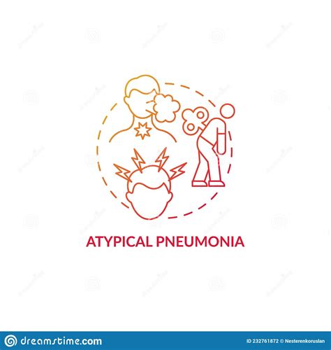 Atypical Pneumonia Red Gradient Concept Icon Stock Vector Illustration Of Vector Healthcare