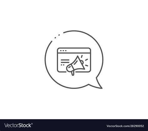 Seo Marketing Line Icon Web Targeting Sign Vector Image