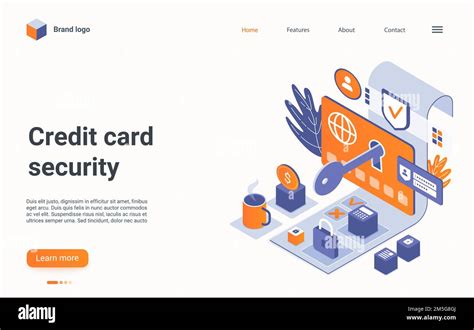 Isometric Credit Card Security Vector Illustration Cartoon 3d Online