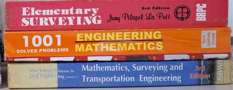 Mathematics Surveying And Transportation Engineering Book Set For Civil Engineering Board