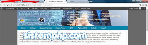 cara mebuat desain responsive bootstrap sistemphp