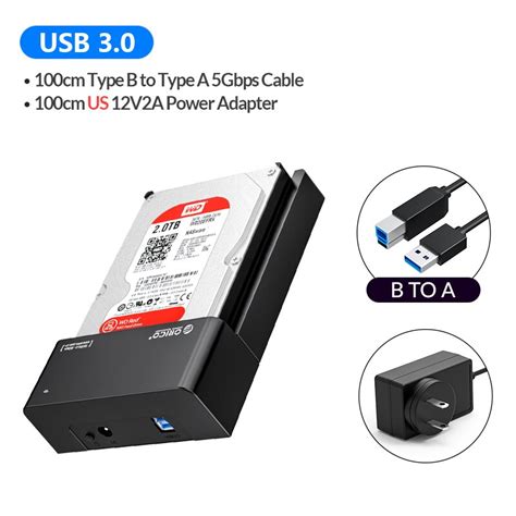 ORICO HDD Docking Station 2 5 3 5 SATA To USB 3 0 Support 6Gbps UASP 12TB HDD SSD Case With
