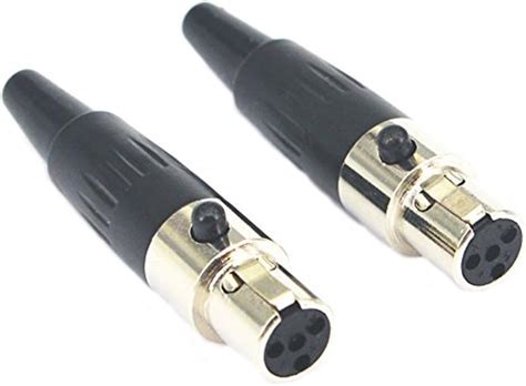 Mini Xlr 4 Broches Ta4 F Femelle Connecteur Audio Câble De Micro Adaptateur De Prise 2 Pièces