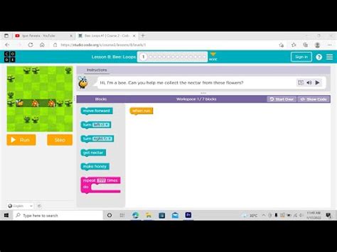 Lesson Bee Loops Belajar Coding Game Studio Code Course Lessons Level YouTube