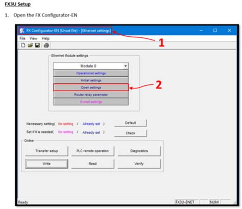 Adroit SCADA And Melsec FX PLC Via FX U ENET Module Ethernet Connection Configuration Setup