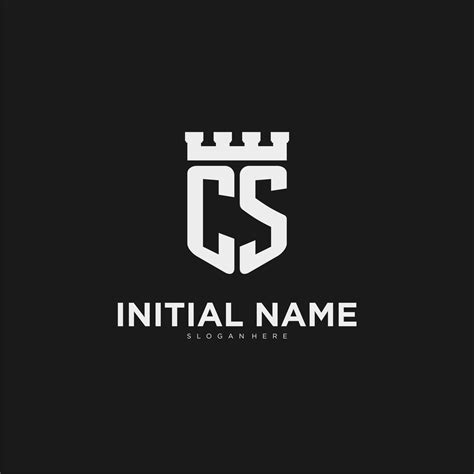 Initials Cs Logo Monogram With Shield And Fortress Design 27933827 Vector Art At Vecteezy