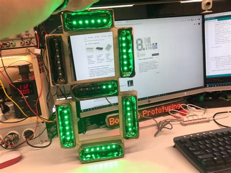 keramiek 7 segment display met neopixels botberg