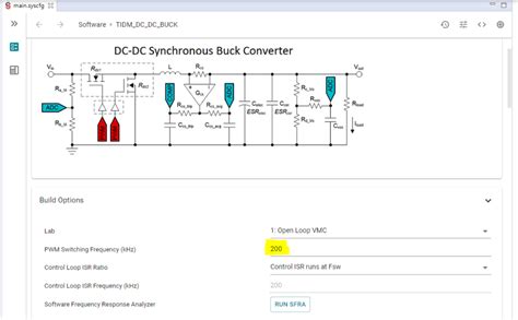 CCS TIDM DC DC BUCK Unable To Change PWM Frequency For In Reference Design Code Composer