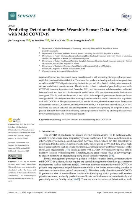 pdf predicting deterioration from wearable sensor data in people with