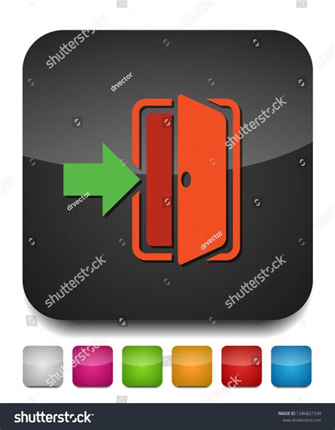 Emergency Exit Sign Exit Door Icon Stock Vector Royalty Free 1286827330 Shutterstock