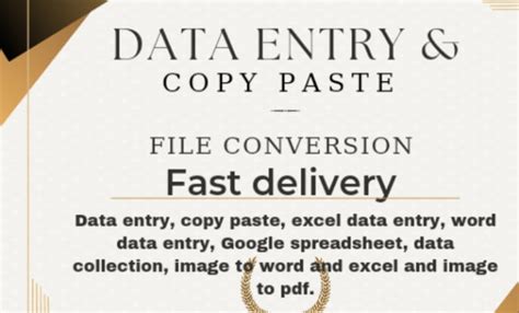 Do Data Entry And Copy Paste By Tahir Shah Fiverr