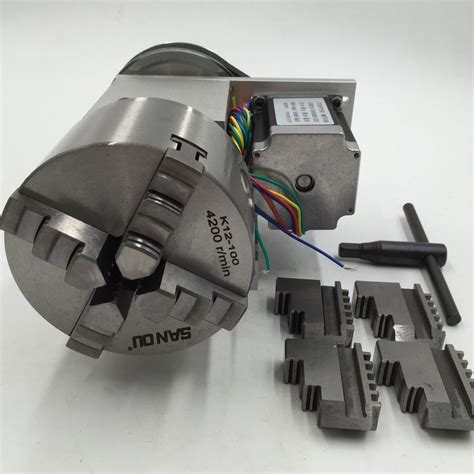 CNC Th Axis K Mm Jaw Chuck Dividing Head Rotation Axis Tailstock For Mini CNC Router