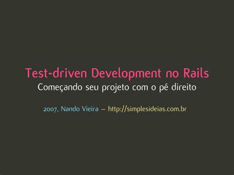 Test Driven Development Workshop Pdf