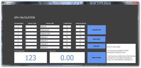 Gpa Or Cgpa Calculator Download Free Windows Softpedia