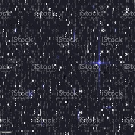 Binary Code With Numbers One And Zero On Dark Background Artificial Intelligence Big Data Smart