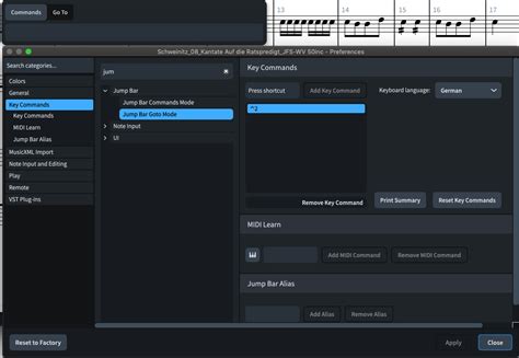 jump bar key commands dorico steinberg forums