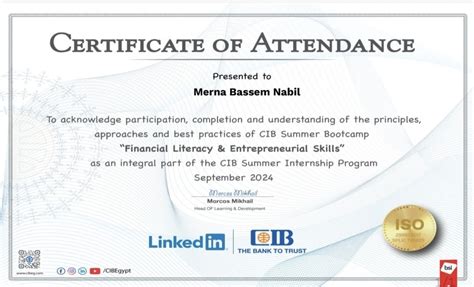 Cibsummerinternship2024 Financialliteracy Entrepreneurialskills Strategicplanning Merna