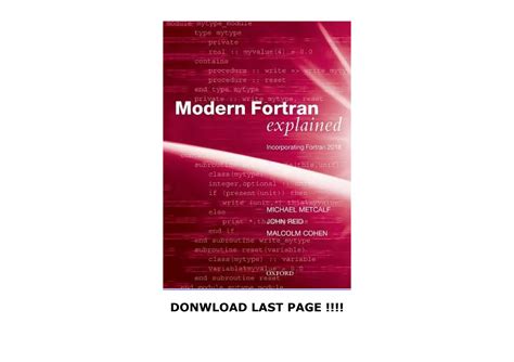Modern Fortran Explained Incorporating Fortran 2018 Pdf Programming Languages Computing